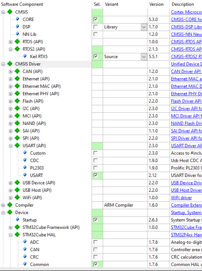 Keil5 Rte Stm32 Hal库 Rtx5操作系统闪灯和串口测试 Cubemx初始化 Mdk Rte配合cubemx Csdn博客