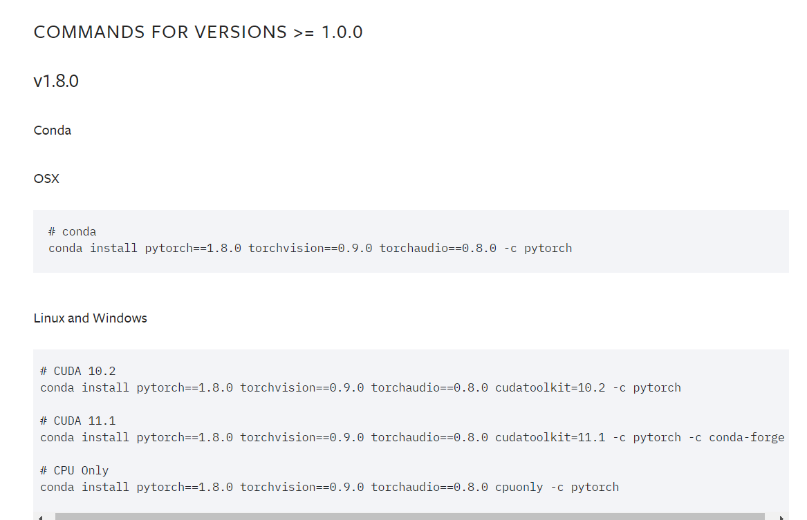 Pytorch 对应版本下载及安装-CSDN博客