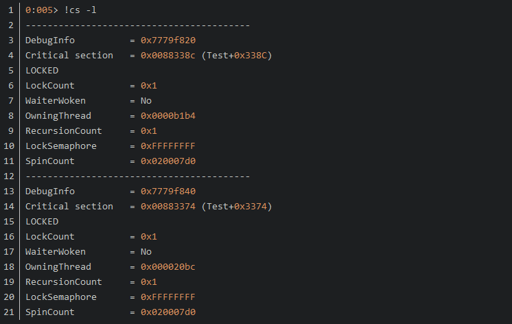 windbg-!cs、~~[TID]（经典死锁）_ntwaitforalertbythreadid-CSDN博客