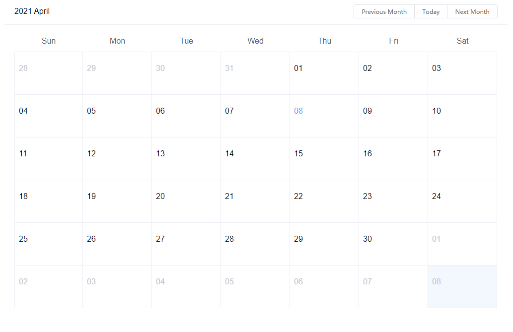 关于element的日历组件改造为考勤页面_el-calendar缺勤用红色显示背景-CSDN博客
