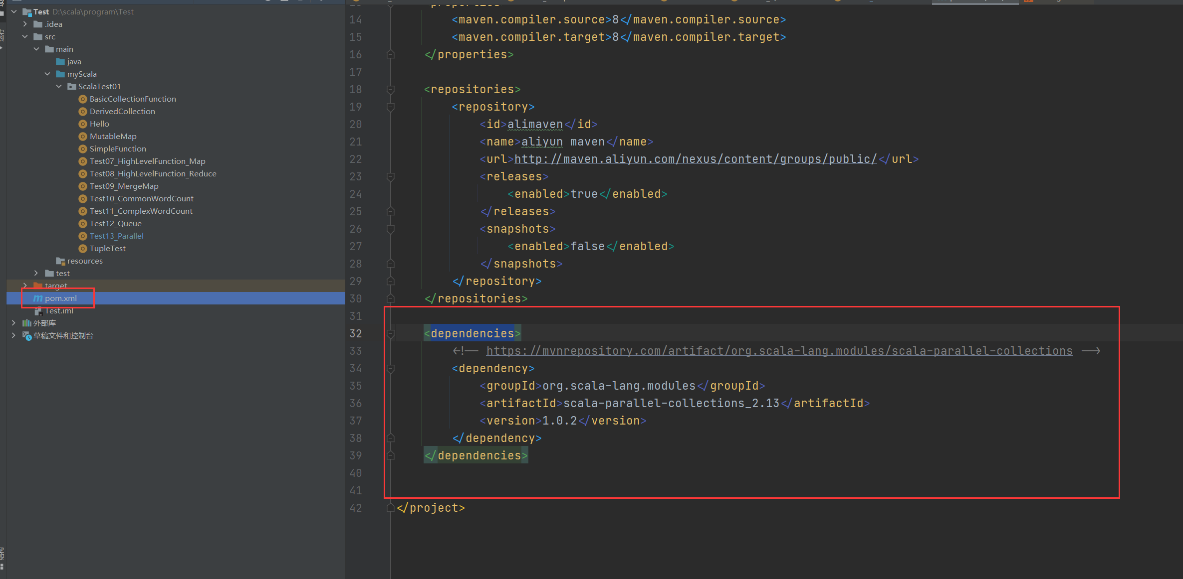 scala使用并行集合暨IDEA无法导入scala依赖_在scala代码中导入不了scala.collection-CSDN博客