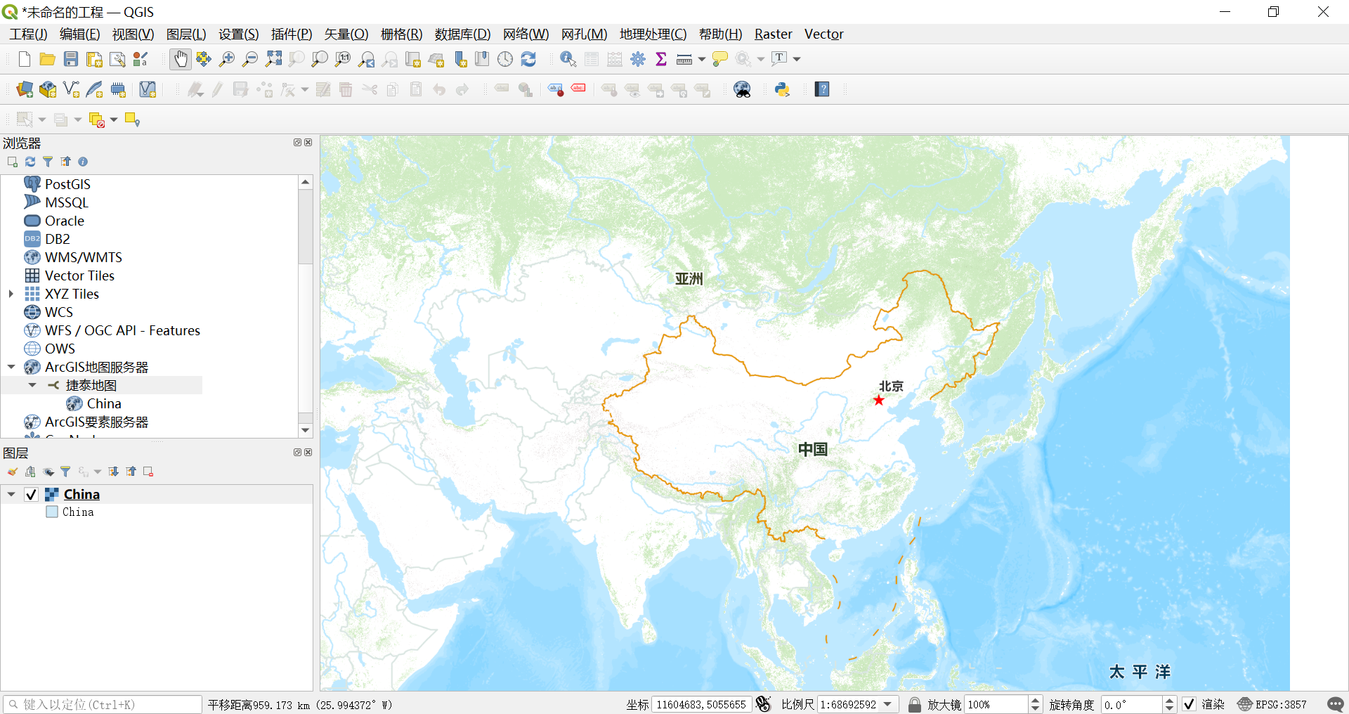 在QGIS加载arcgis 地图服务_qgis 打开arcgis 卫星图-CSDN博客