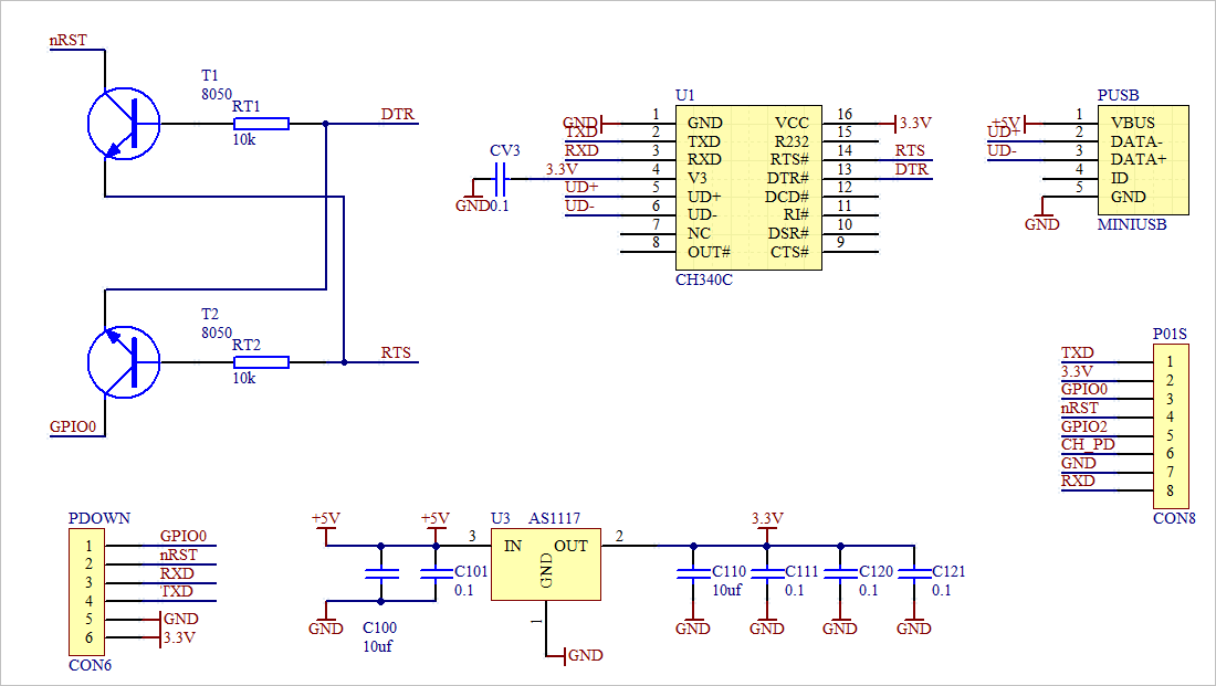 测试CH340C的功能，制作MicroPython ESP8266,ESP32下载器_ch340c原理图-CSDN博客