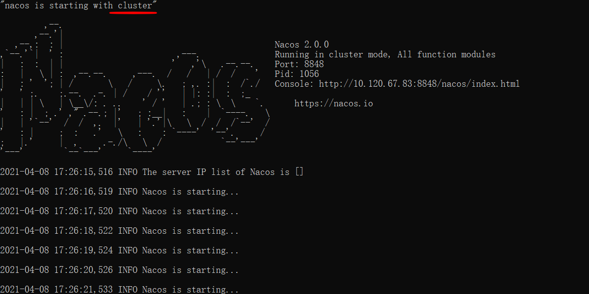 Nacos单机模式启动nacos Mode Csdn博客 