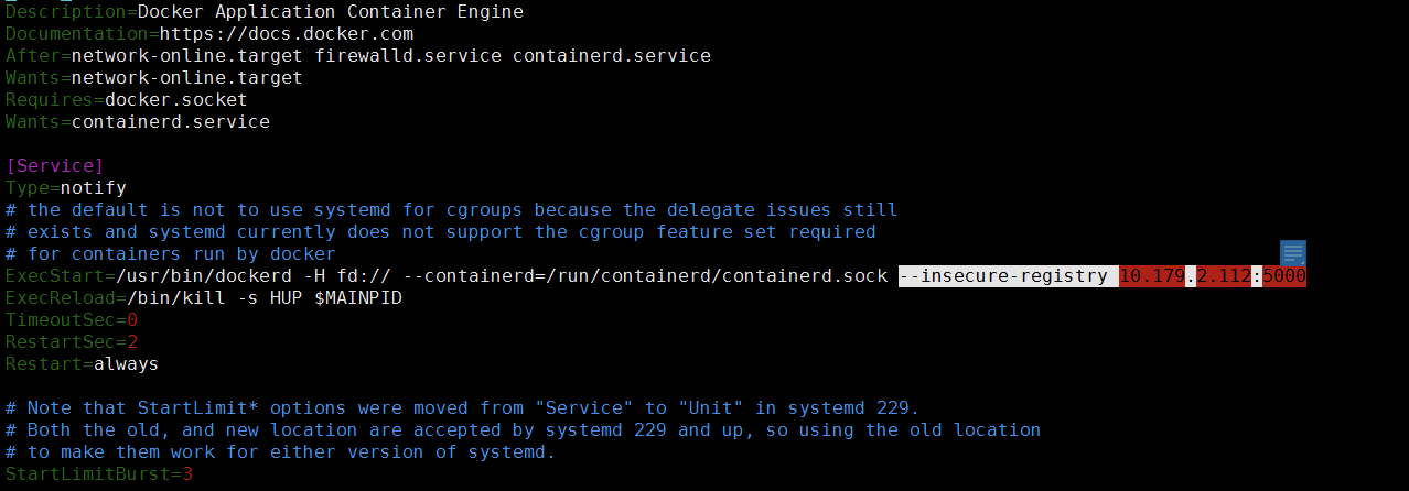 docker 更改daemon.json 后无法启动 + docker私有镜像库访问_daemon.json添加"insecure-registries" docker启动失败-CSDN博客