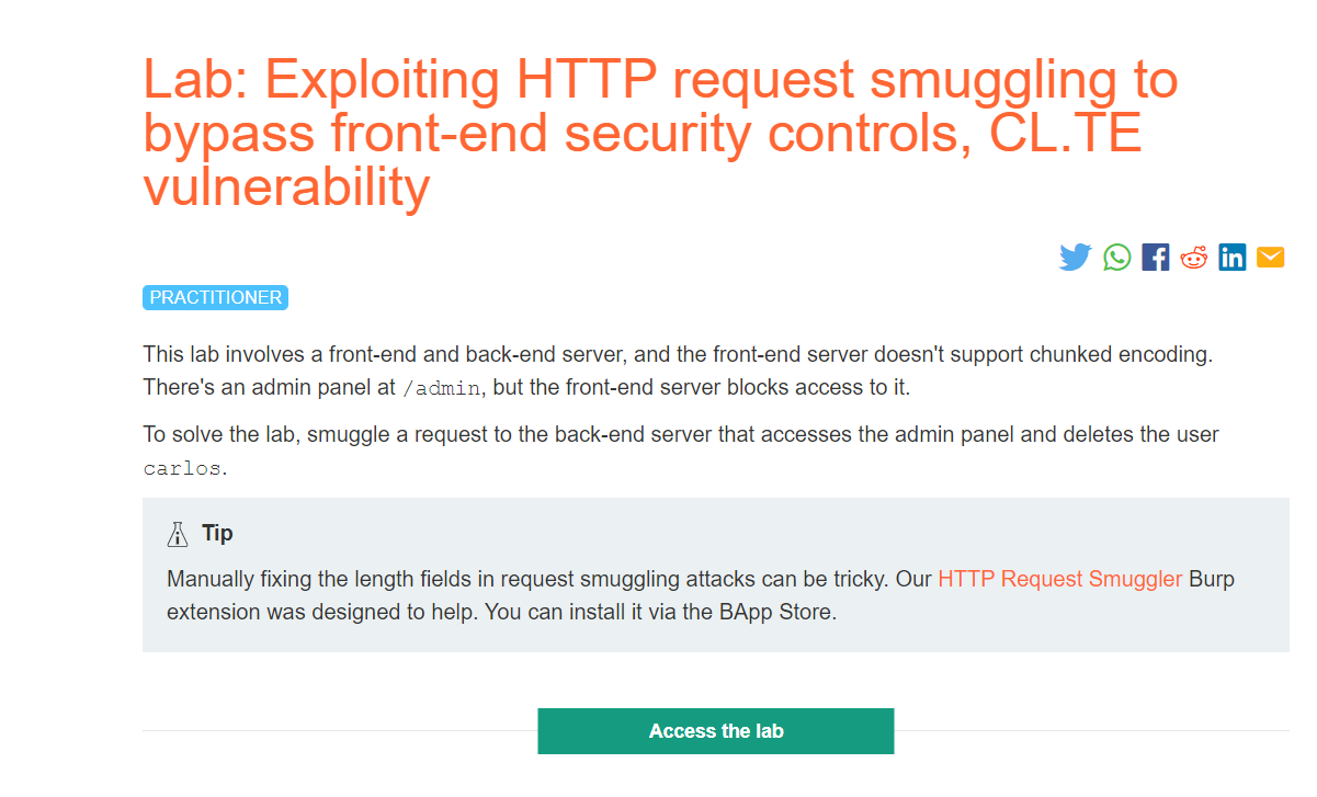 HTTP请求走私漏洞_client-side desync-CSDN博客