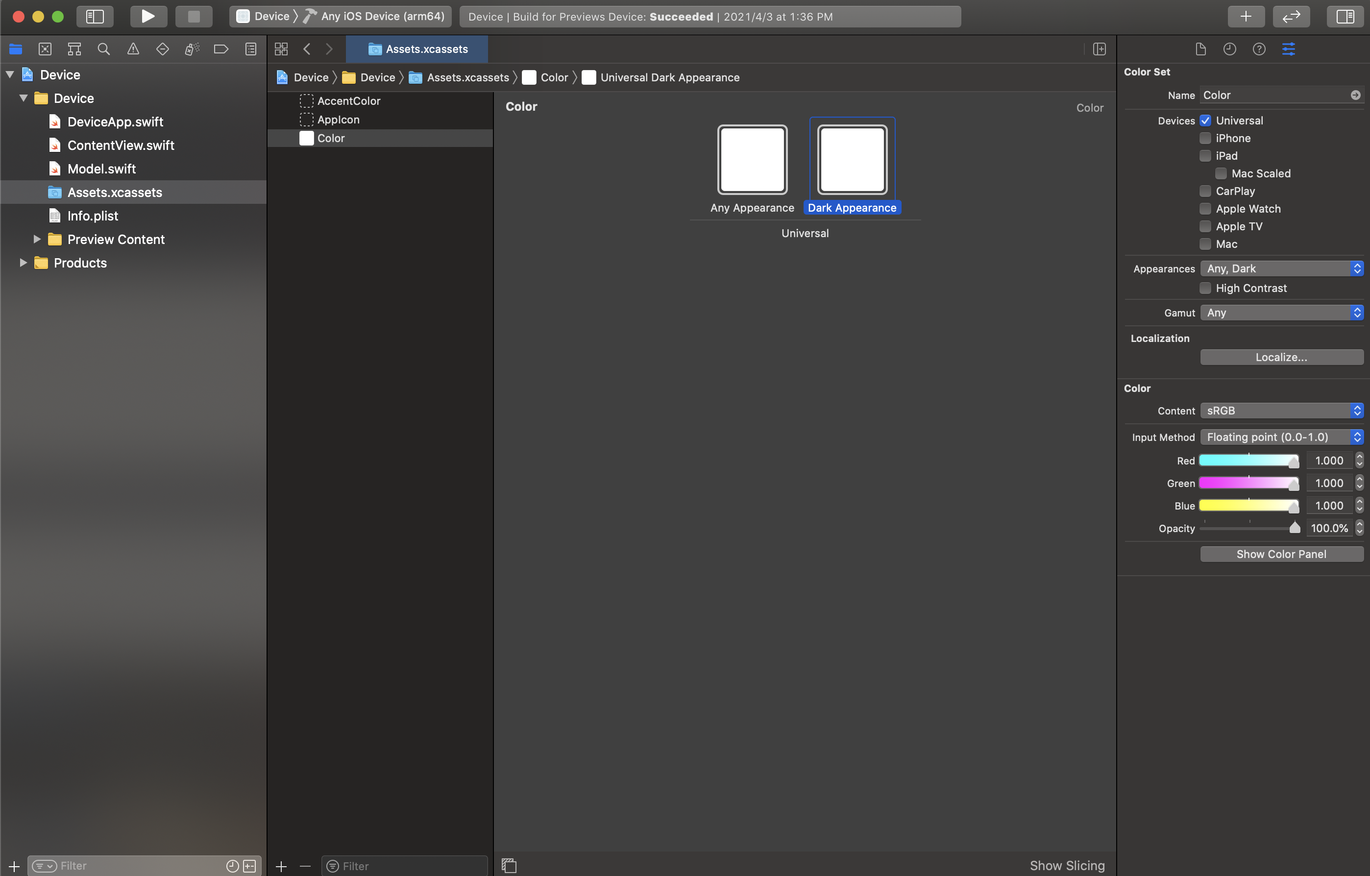SwiftUI——自定义颜色（UIColor和Color Set包括dark model黑暗模式）_swiftui 自定义颜色-CSDN博客