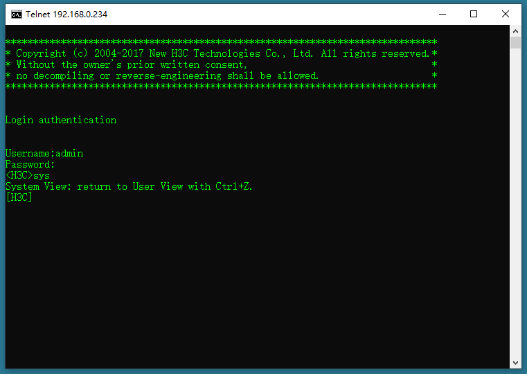 H3C网管型交换机、路由器 常用登录管理方式使用详解 及 默认端口号，默认用户名、密码_h3cweb网管用户登录初始密码-CSDN博客