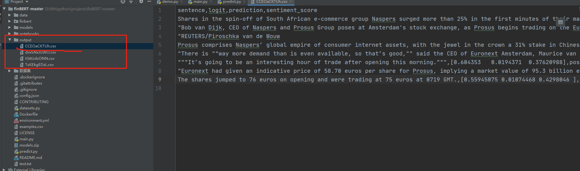 finBERT-金融英文情感分析运行介绍_finbert 情绪 python-CSDN博客