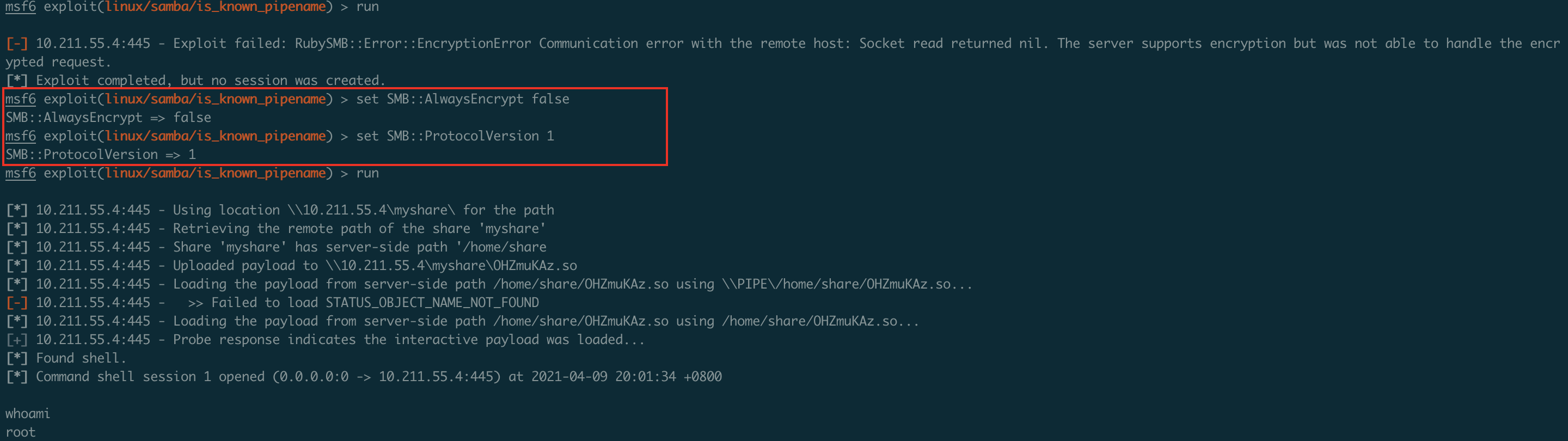 msf (Metasploit)：Ruby SMB EncryptionError_rubysmb::error::communicationerror: socket read re-CSDN博客