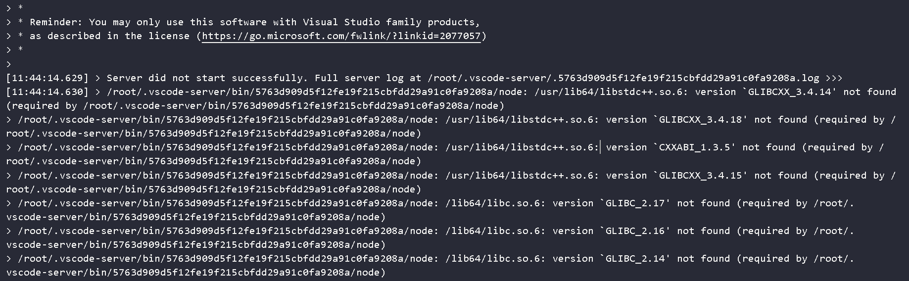 Could not establish connection to “xx.xx.xx.xx“:The VS Code Server faild to start.【解决方案】_vs code ...