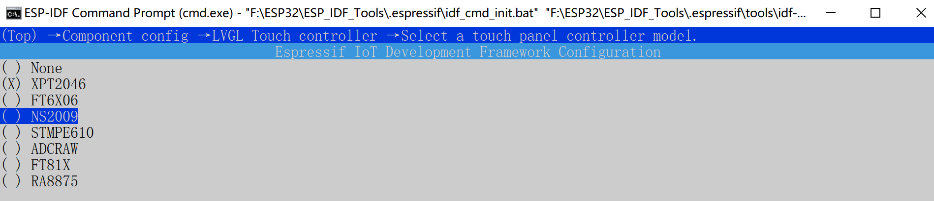 ESP32 LVGL GUI开发 idf.py menuconfig 添加新的触摸芯片菜单-CSDN博客
