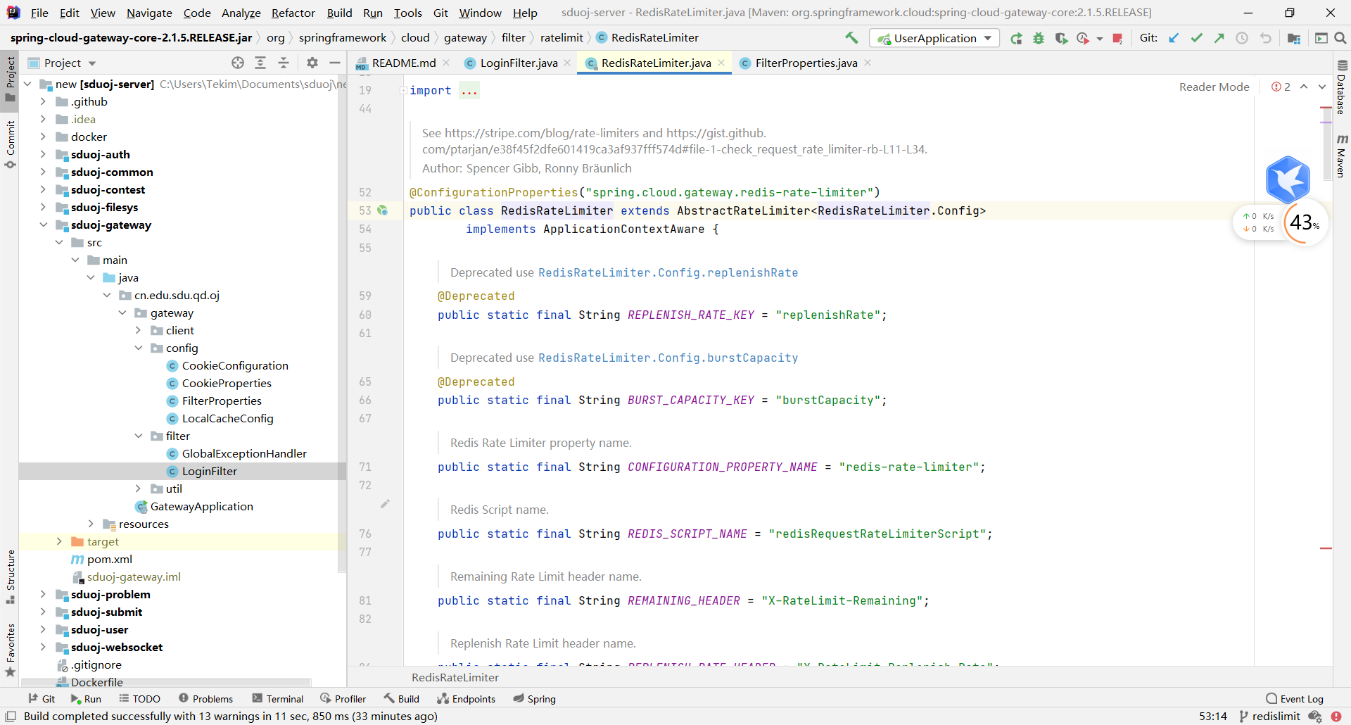 gateway限流 redisRateLimiter-CSDN博客
