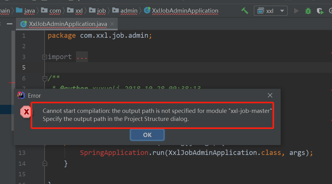 Intellij Idea Runtime Error The Output Path Is Not Specified For Module Programmer Sought