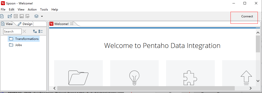 Kettle 8.2(Pentaho Data Integration) 不显示connect，无法创建资源库_kettle8.2中的没有connect按钮-CSDN博客