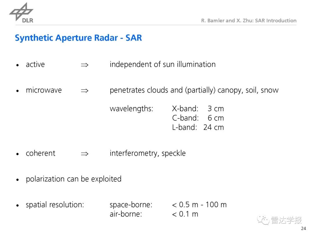 SAR（雷达）信号与统计基础_x波段,高分辨率机载sar, f-sar图像-CSDN博客