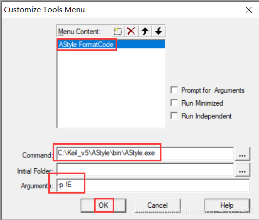 keil中使用Astyle格式化你的代码_keil添加astyle-CSDN博客