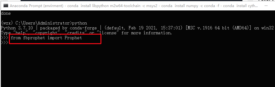 windows10下安装fbprophet（2021年04月11日终于解决了，附详细的安装过程）_fbprophet依赖包-CSDN博客