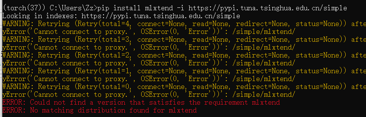 ERROR: No matching distribution found for mlxtend-CSDN博客