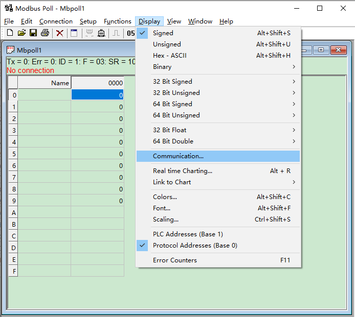 Modbus通讯协议(一)——测试工具ModbusPoll和ModbusSlave_modbusslave注册码-CSDN博客