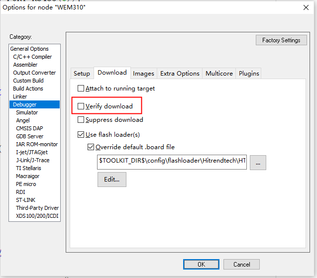 IAR中出现There were warnings:during download, see log Window的解决办法_iar verify error at address-CSDN博客