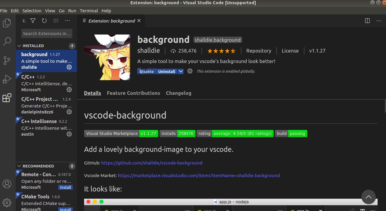 vscode自定义背景图片_vscode背景图片代码-CSDN博客