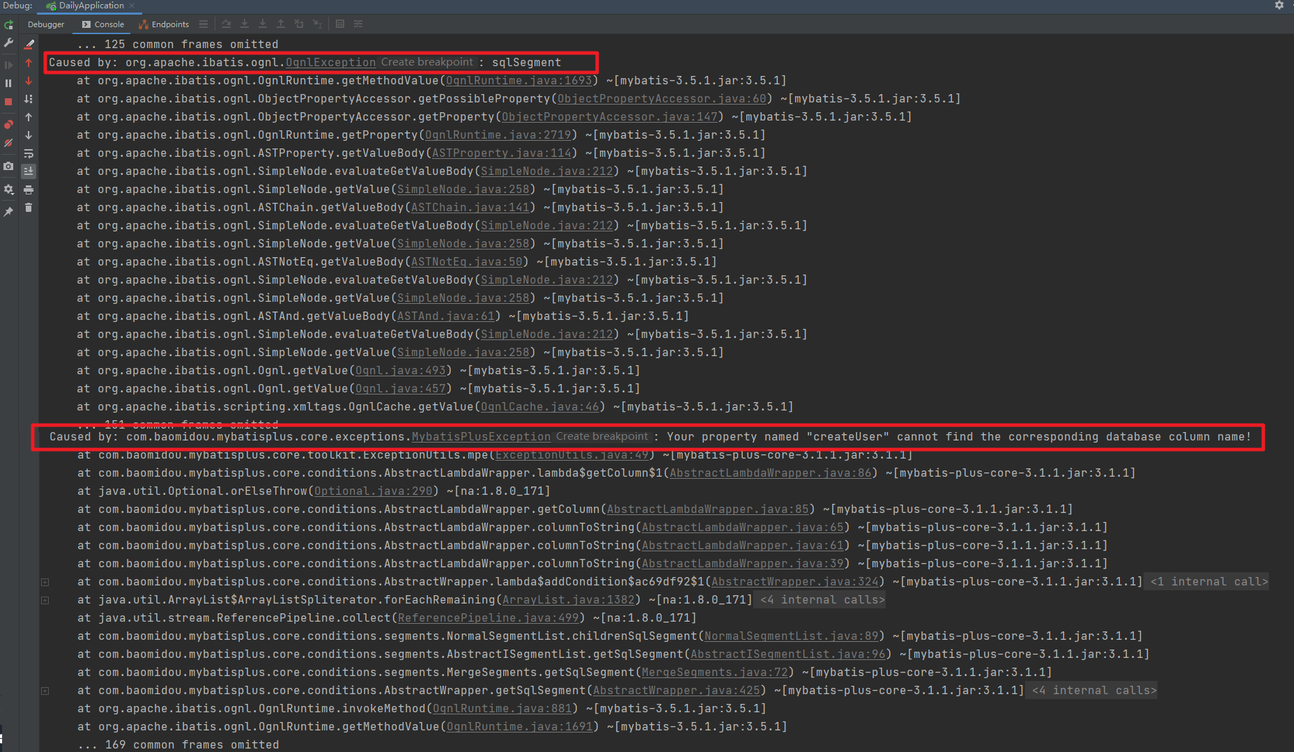 MybatisPlusException: Your property named “xxx“ cannot find the corresponding database column ...