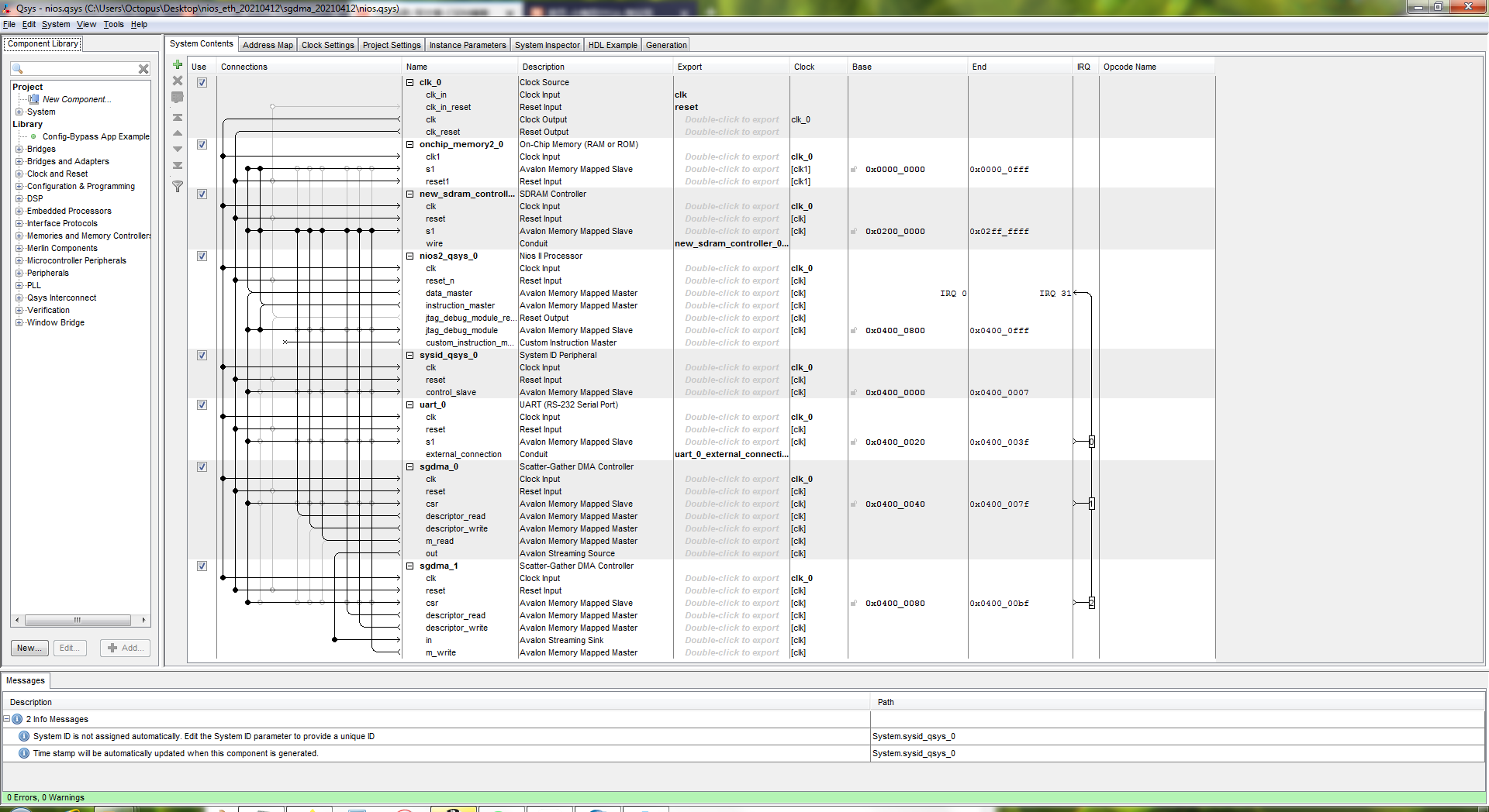 【程序】Altera FPGA NIOS实现Scatter-Gather DMA(SGDMA)收发回环测试，描述符和缓冲区全部放在同一块SDRAM里面-CSDN博客