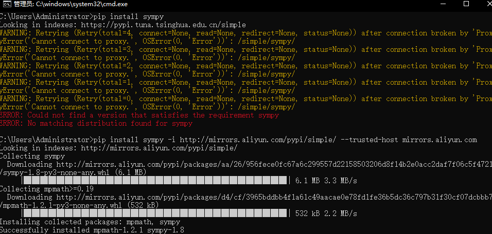 pip 安装包时出现的连接超时、host不信任问题解决方案_pip install valueerror: trusted host url must incl-CSDN博客