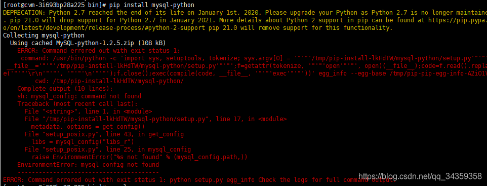 关于centos7上python2 7的pip安装问题 Python2 7最高支持pip什么版本 Csdn博客