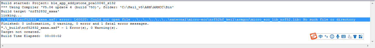 NRF52832编译时出现\...\micro_ecc_lib_nrf52.lib: No such file or directory-CSDN博客