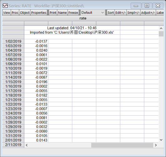 EVIEWS：ARCH类、GARCH、EGARCH，建模估计沪深300指数2019-2020年交易日的波动率，并对结果进行分析。_garch ...