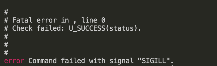 解决 Command failed with signal “SIGILL“. 错误_error command failed with signal "sigkill".-CSDN博客