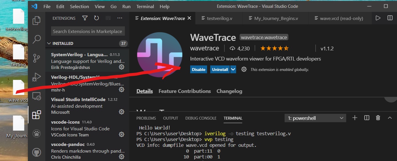 在VSCode中配置Verilog语言环境并使用学习WaveTrace插件-CSDN博客