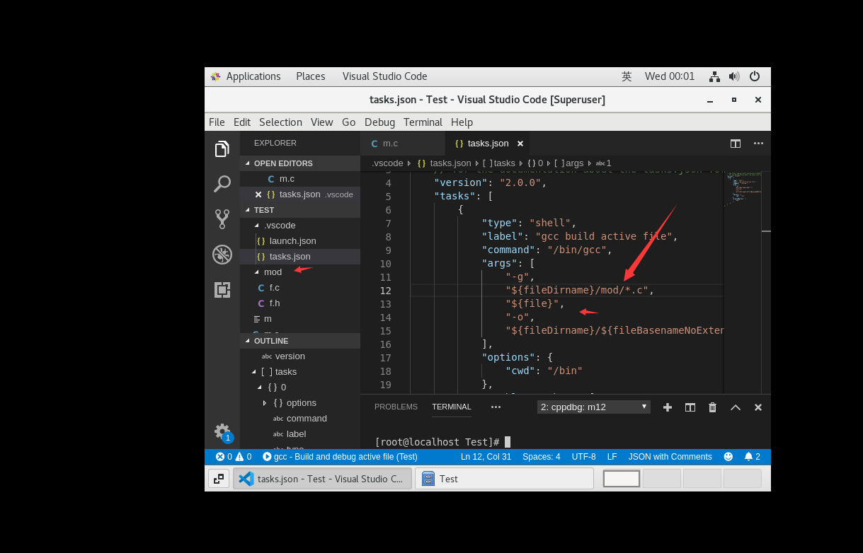 centos7下c/c++环境搭建 1.安装vscode 2.下载插件 3.调试 4.直接运行代码ctrl+F5 5.gcc编译多个文件及其task.json配置 及其 C++ 用g++编译 ...