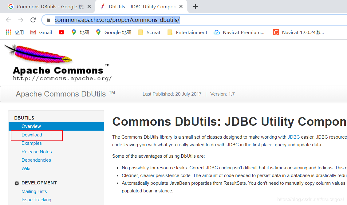 Jdbc入门十六:apache Commons Dbutils;(简化:增删改查)commons Dbutils 使用连接池 Csdn博客