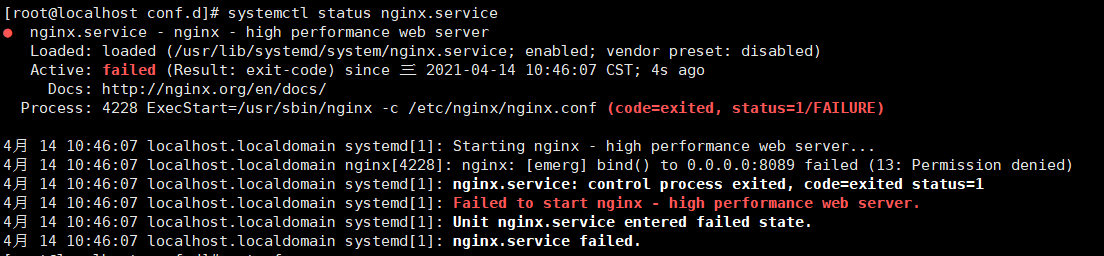 nginx: [emerg] bind() to 0.0.0.0:8089 failed (13: Permission denied)-CSDN博客