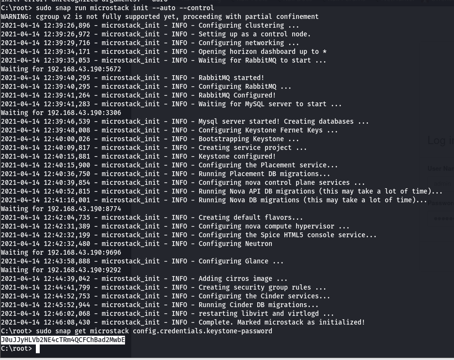 Kali Linux之OpenStack部署(1)——单节点部署（超详细，干货 !!）_snap start openstack-CSDN博客
