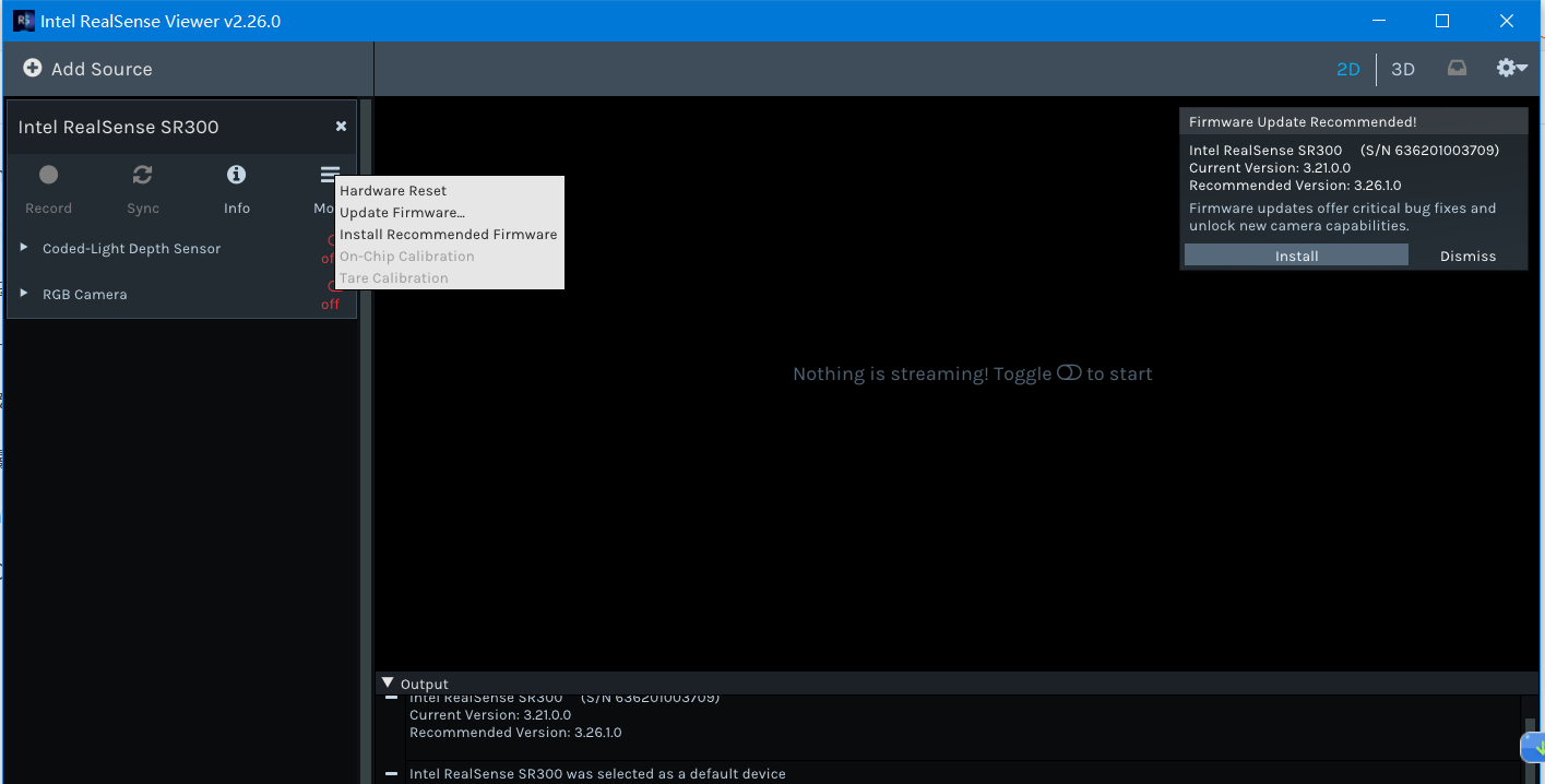 intel RealSense SR305降级到SR300_realsense sr305驱动-CSDN博客