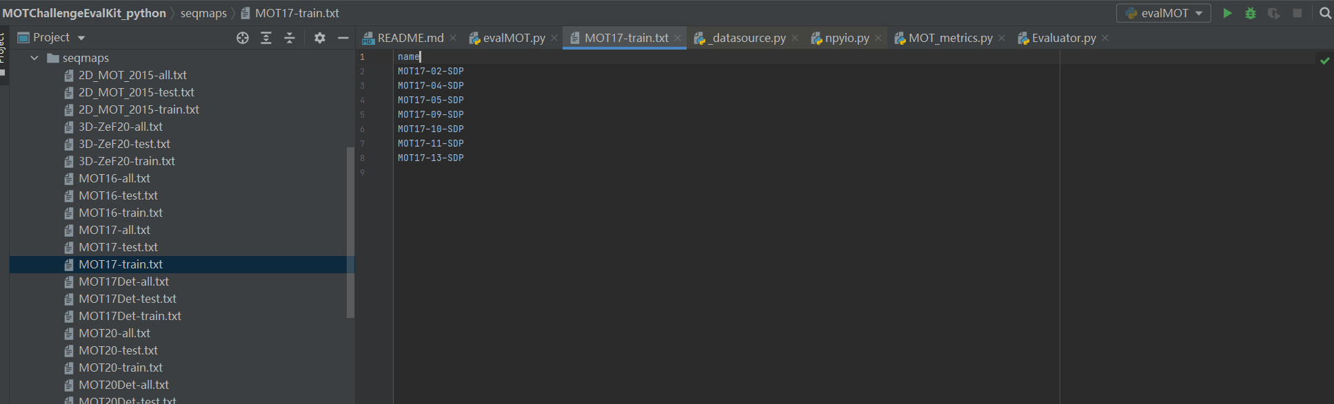python版 MOTChallengeEvalKit 评估工具运行,运行MOT评估工具_motchallenge评估脚本怎么用-CSDN博客