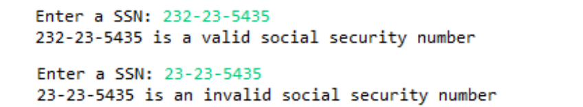 Java，第二次作业——检查SSN_java(检查ssn)编写一个程序,提示用户输入一个社保号码,它的格式是ddd-dd-dddd,其-CSDN博客