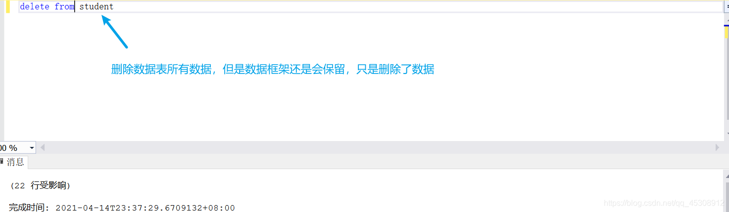 Sql Server 删除数据表数据sql Server删除表中的数据 Csdn博客