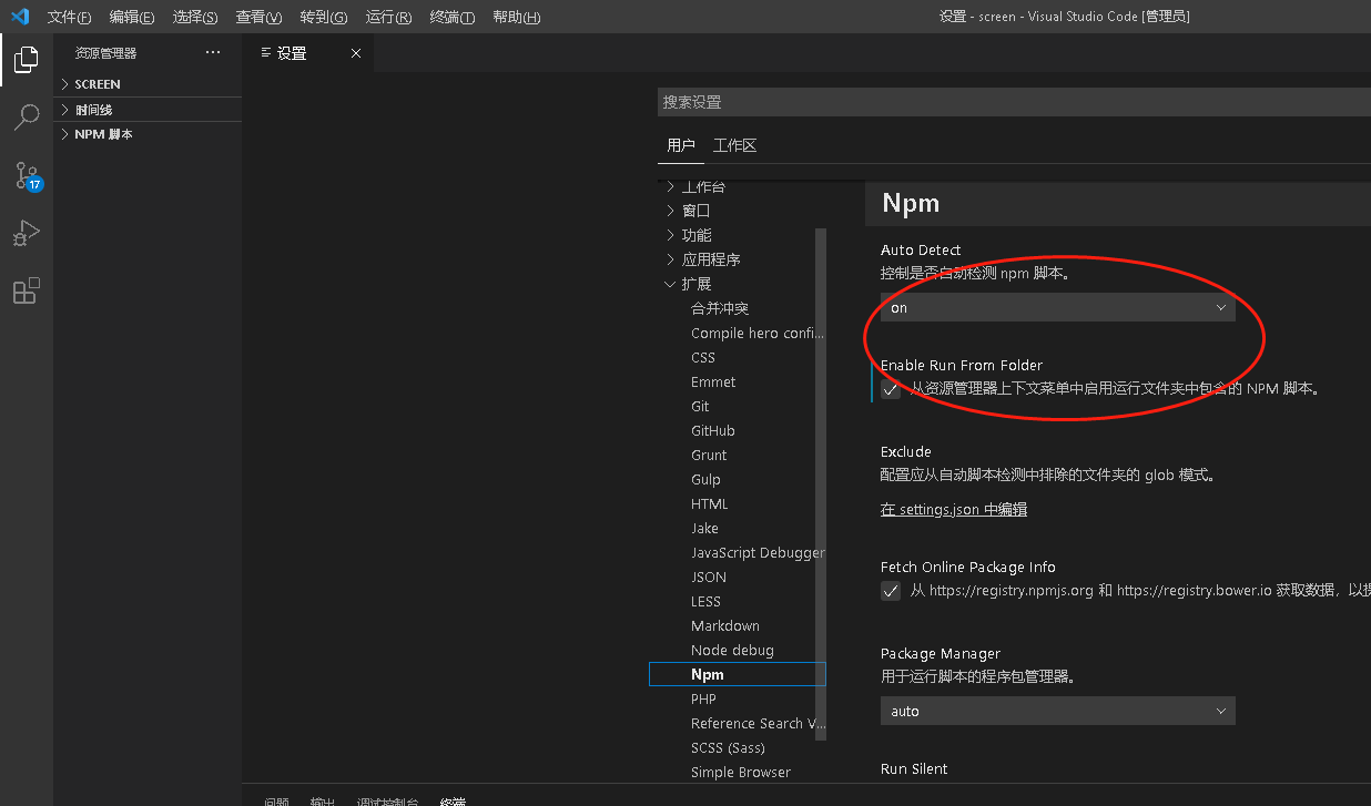 VSCODE 侧栏打开NPM脚本_vscode npm脚本如何打开这个文件-CSDN博客