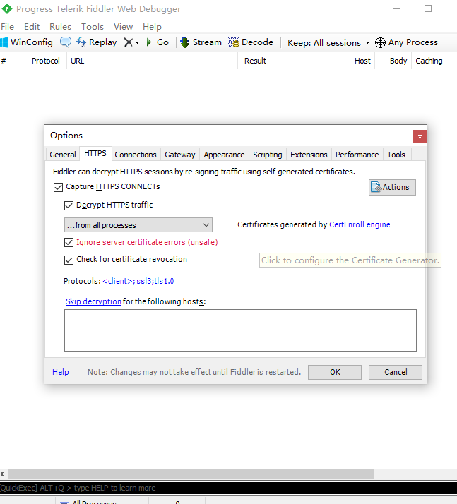 fiddler启动后浏览器不能上网问题解决_打开fiddler后浏览器上不了网-CSDN博客