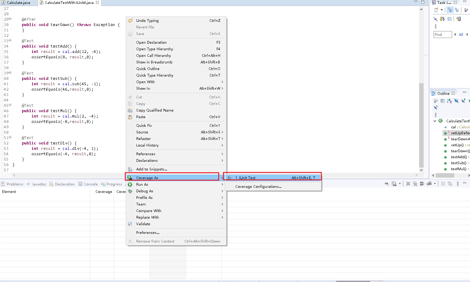 JUnit之EclEmma覆盖率工具（安装、使用）_eclipse导出junit測試覆蓋率-CSDN博客