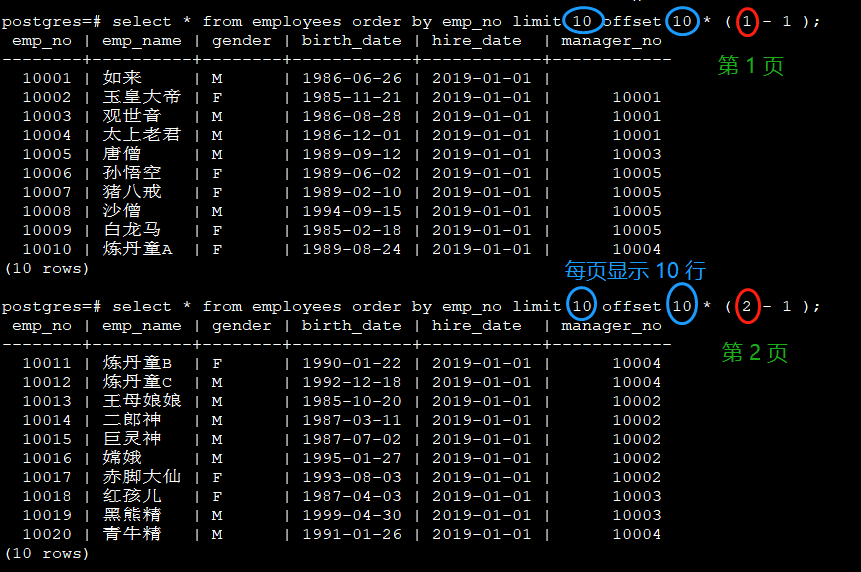 瀚高数据库分页sql写法 Csdn博客 