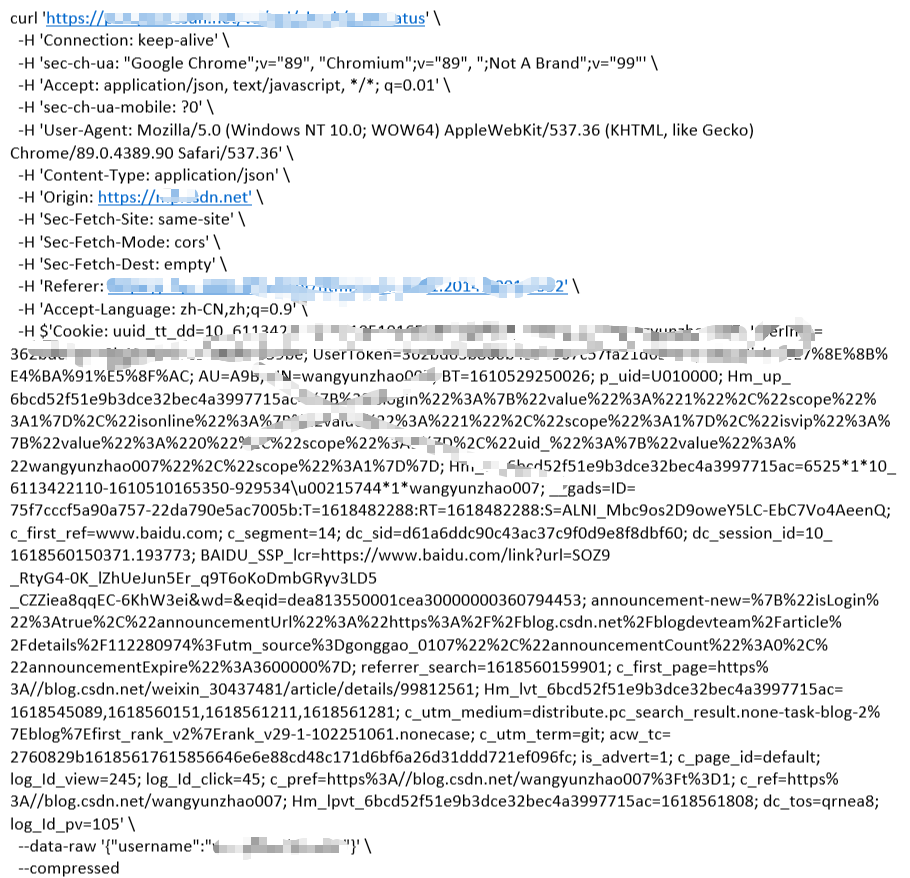 网页请求复制为curl，然后导入postman调用_curl导入postman-CSDN博客