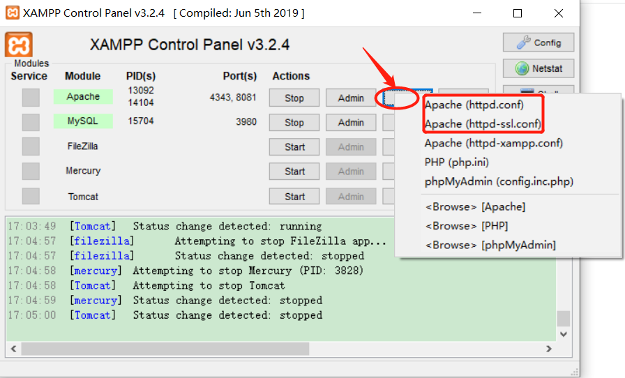 【问题解决方法】安装完XAMPP后，无法启动apache:This may be due to a blocked port_"check the \"/xampp/apache/logs ...