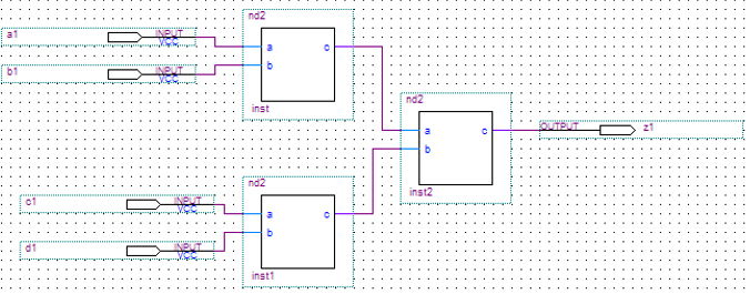 Creación de instancias de componentes (módulos) en VHDL - programador clic