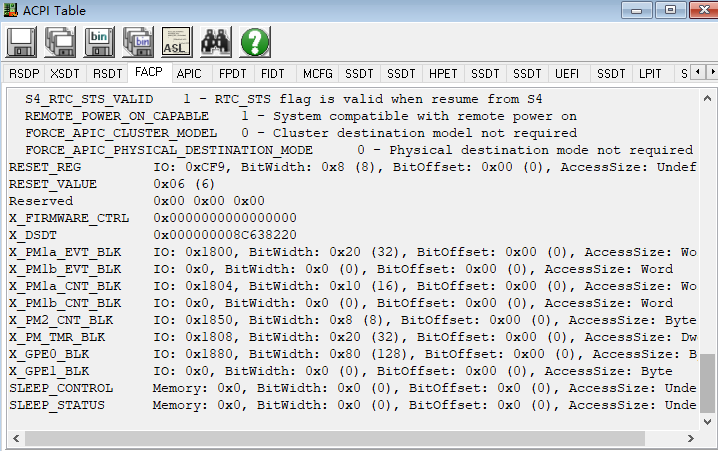 FACP - Fixed ACPI Description Table (FADT)-CSDN博客